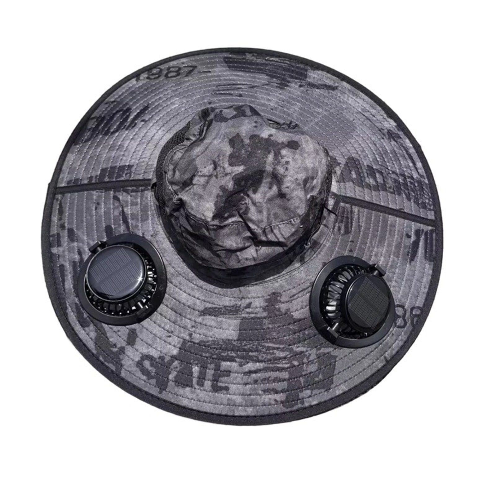 Hat With Fans Solar Power for Men, Solar Fan Outdoor Hat Sun Protection ...
