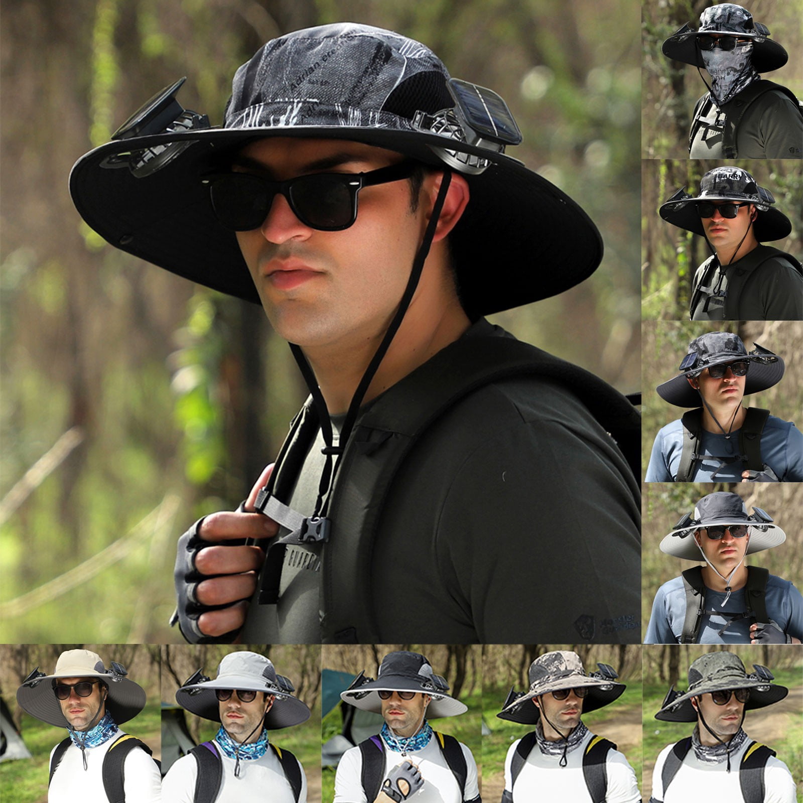 Hat with Fans Solar Power Solar Hat with Built in Fan Hat with Fans ...