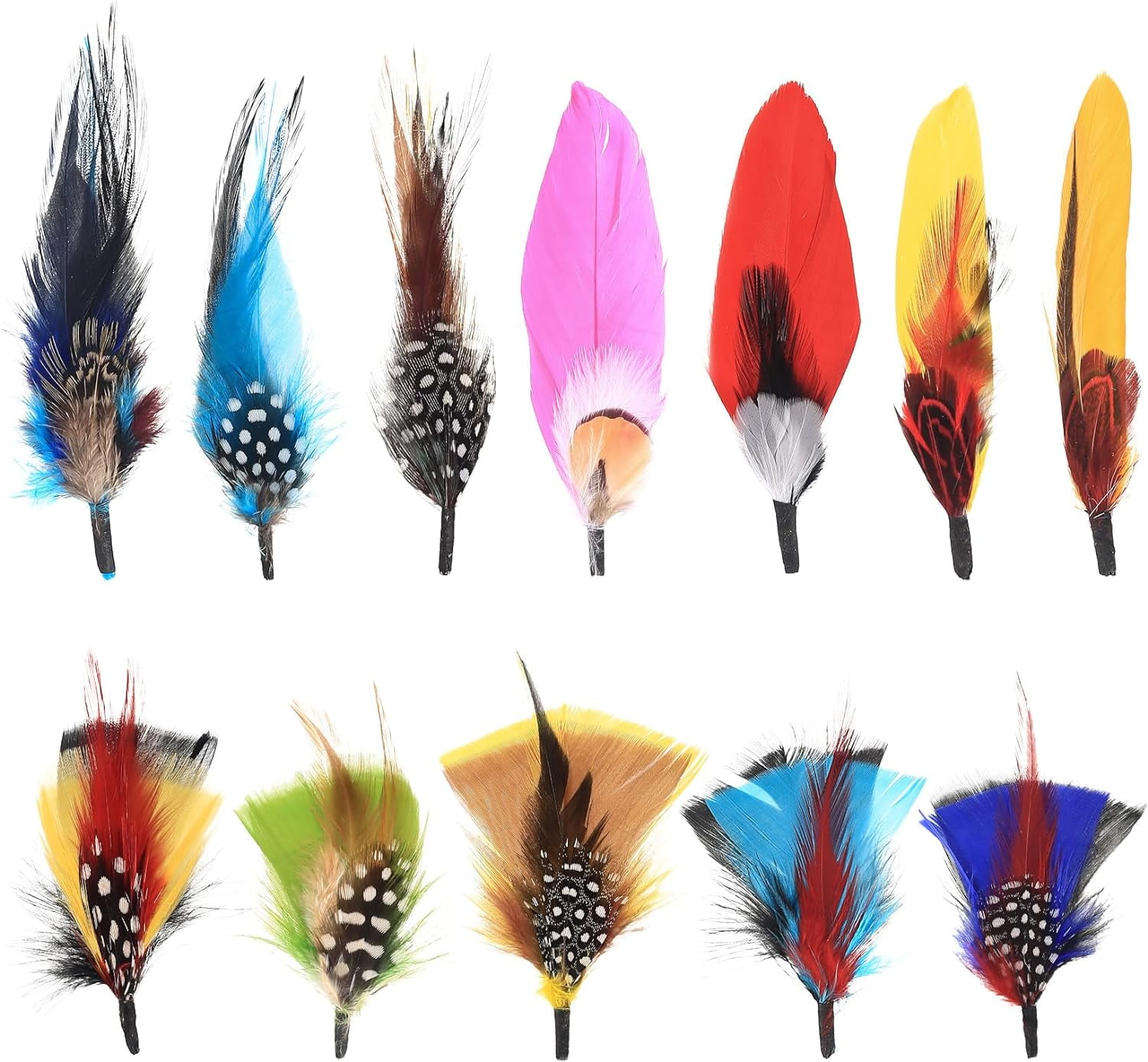Hat Feathers, 12 Pcs Natural Feathers, Mixed Assorted Cowboy Hats ...