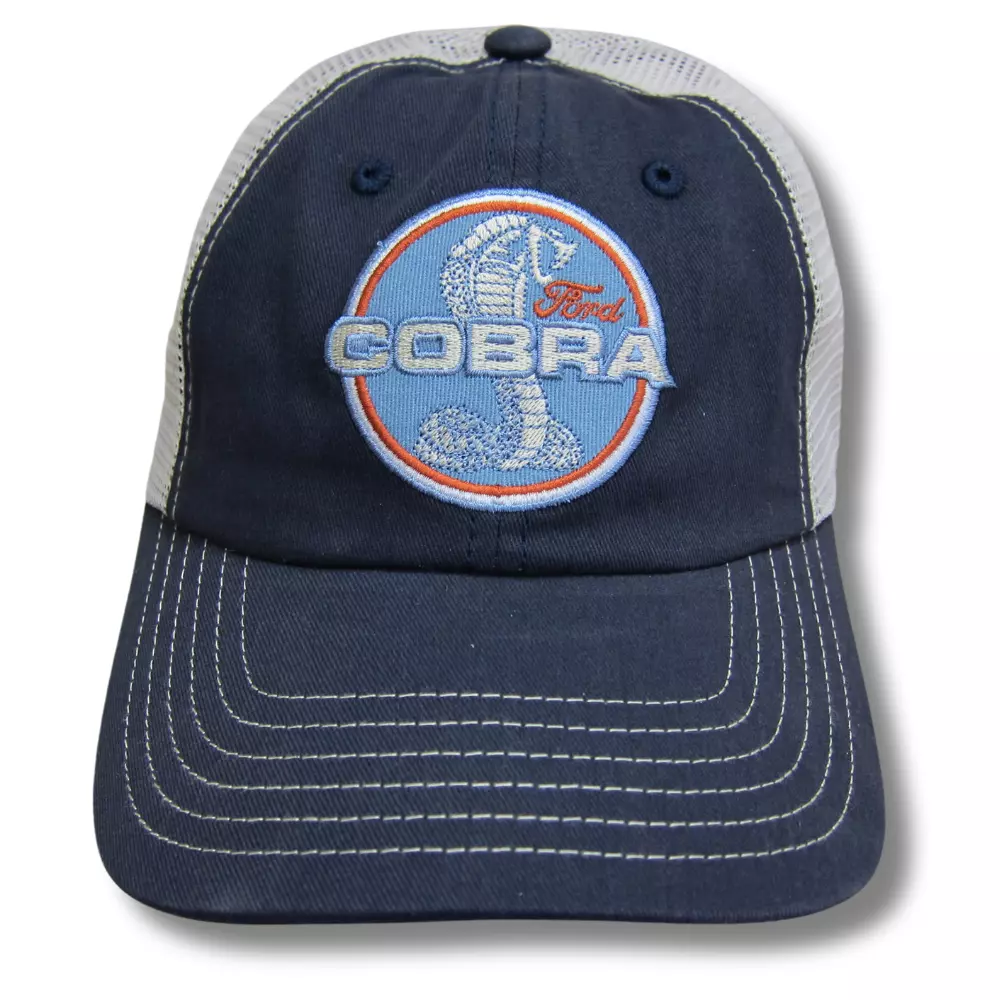 Ford Mustang Cobra Embroidered Logo Trucker Hat Car Auto Racing Cap ...