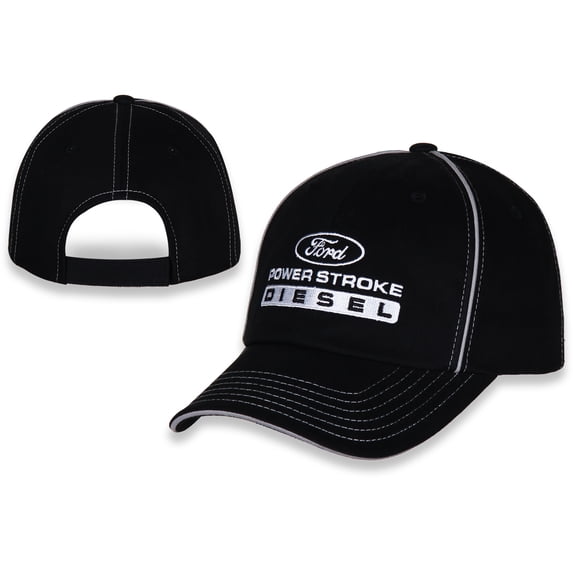 Hat - Ford Powerstroke Diesel Adjustable Ball Cap Black - Walmart.com