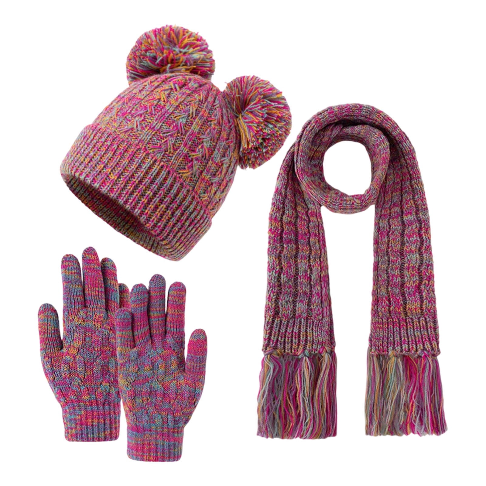 Hat Gloves Scarf Set Women, Winter Knit Hat Set for Toddlers and ...