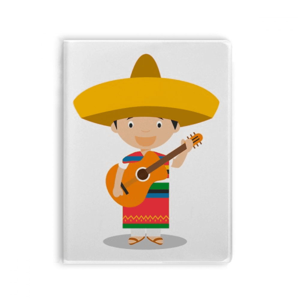 Hat Guitar Mexico Cartoon Notebook Gum Cover Diary Soft Cover Journal ...