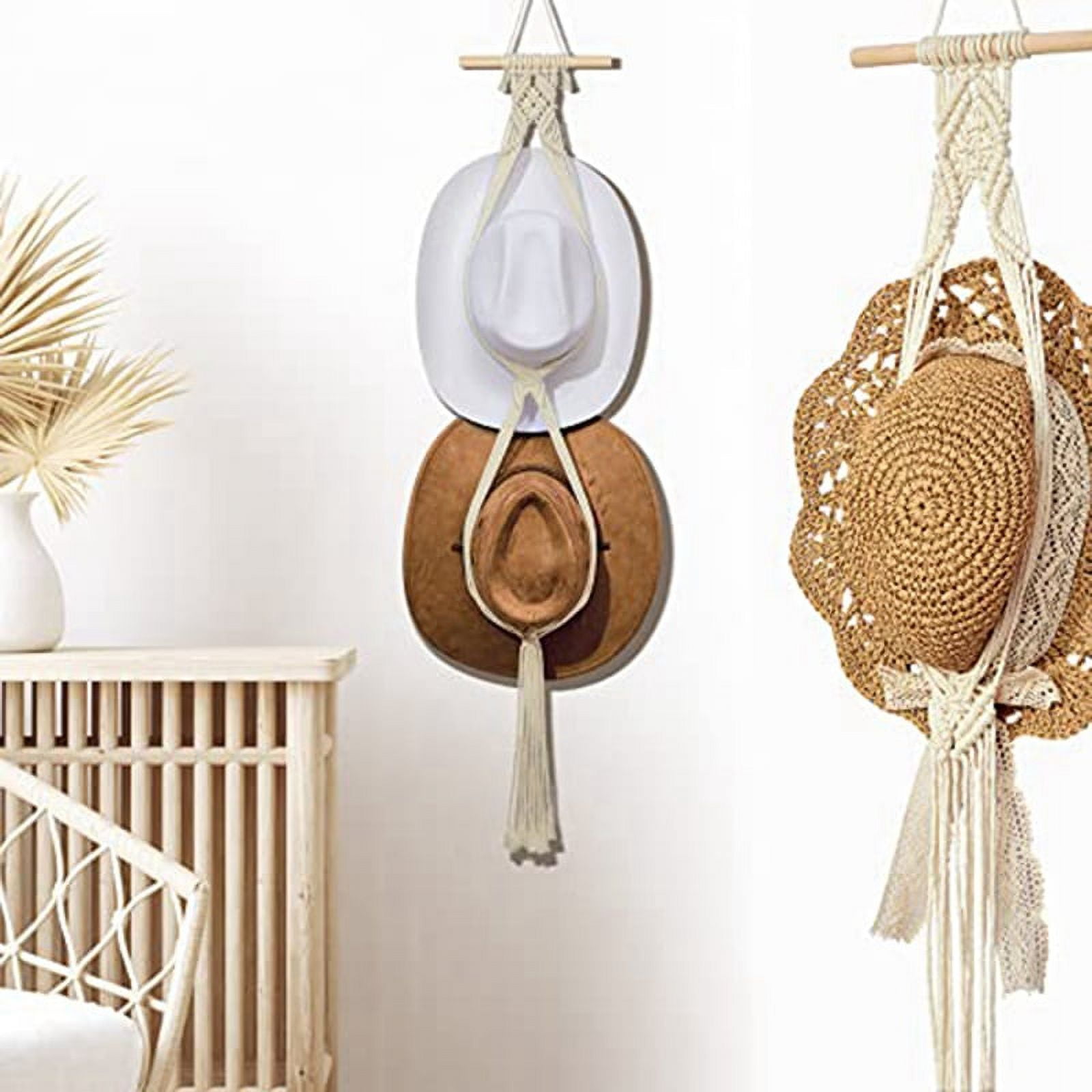Hat Hangers Boho Hat Rack Hat Hanger Back of Door Hat Organizer Hanging ...