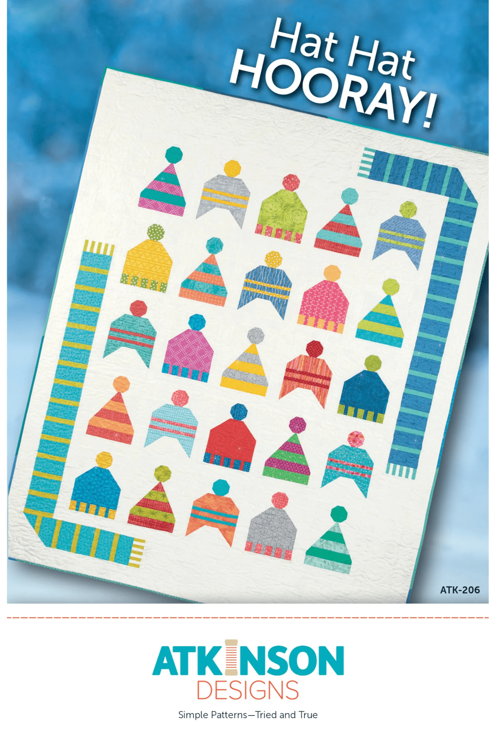 Hat Hat Hooray Quilt Pattern by Atkinson designs - Walmart.com