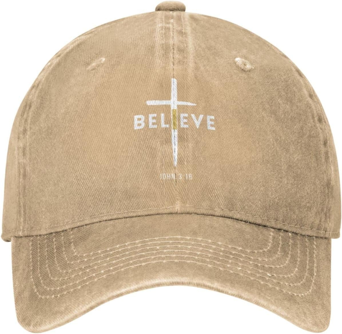 Hat I Believe John 3 16, Christian, Cross Cowboy hat Men Baseball Cap ...