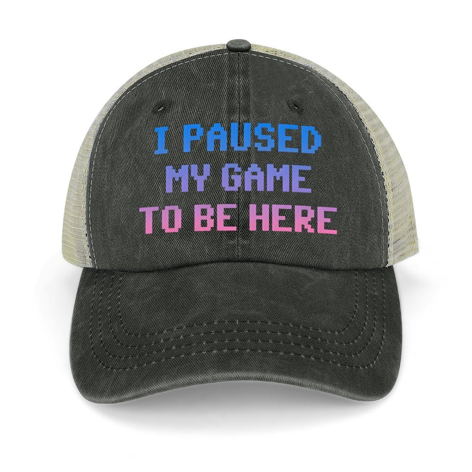 Hat I Paused My Game To Be Here Black Hat Adjustable Funny Fashion ...