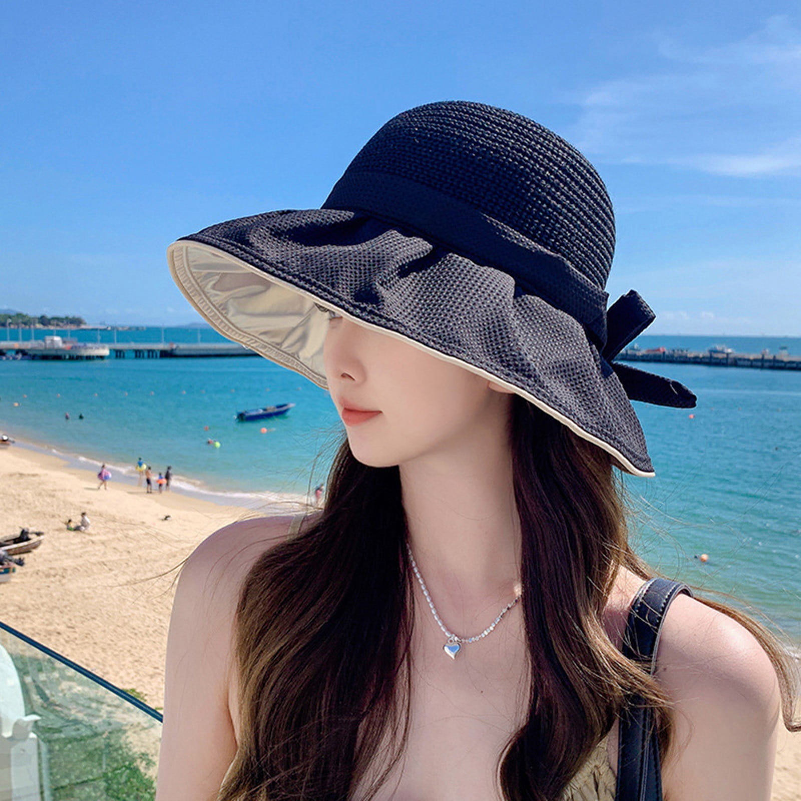 Hat Lady Sun Sun Visor Lady Wide Brim Hat Hat Spring And Summer Sun ...