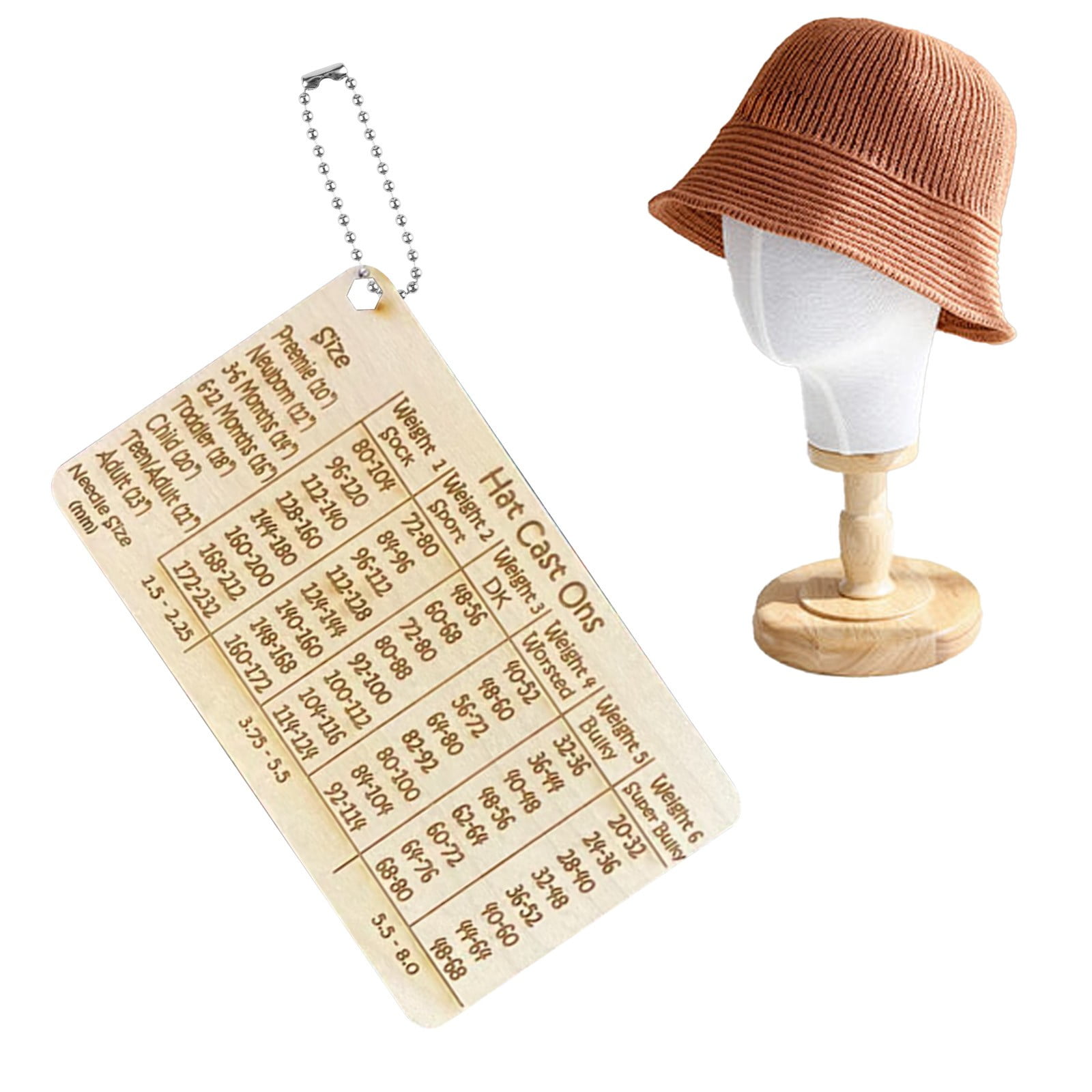 Hat On Tool Easy Calculator For Knitting Projects 3.5 * 5 Inch Handmade ...