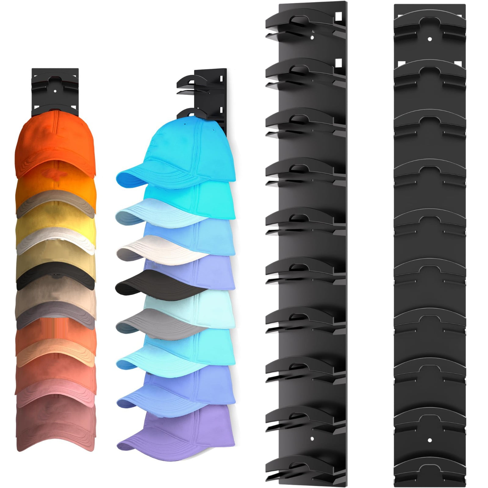 Hat Organizer for Baseball Caps, 1 Pack Hat Rack Adhesive Hat Hooks for ...