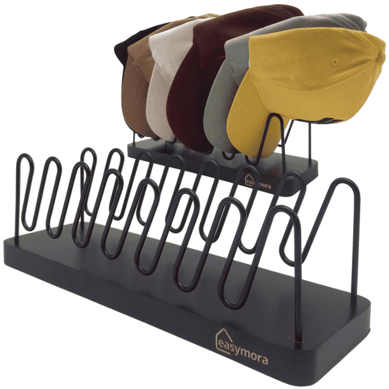 Easymora Hat Organizer for Baseball Caps, Wooden Cap Racks Stand for ...