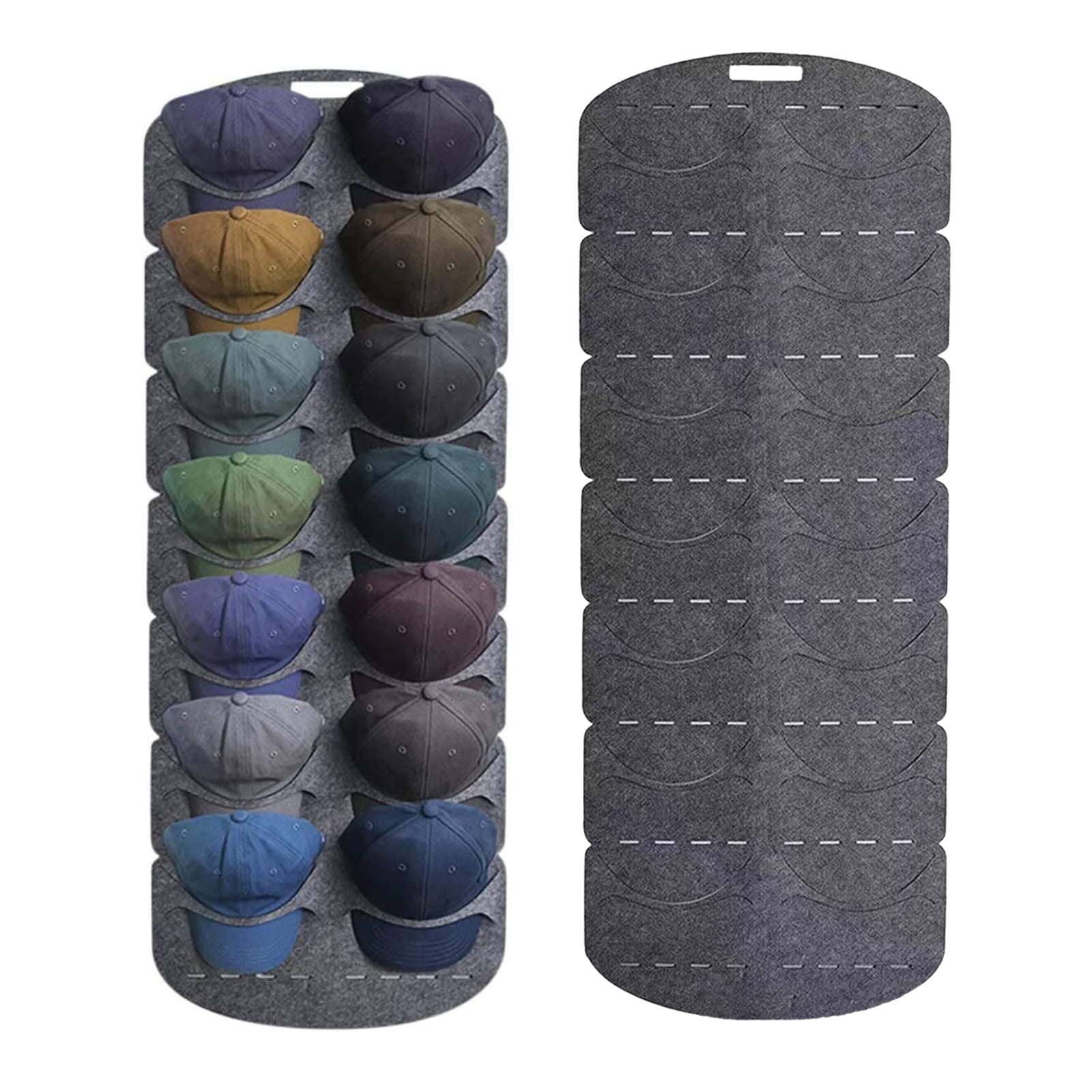 Hat Organizer for Baseball Caps, Hat Rack for Wall, Compact Hat Storage ...