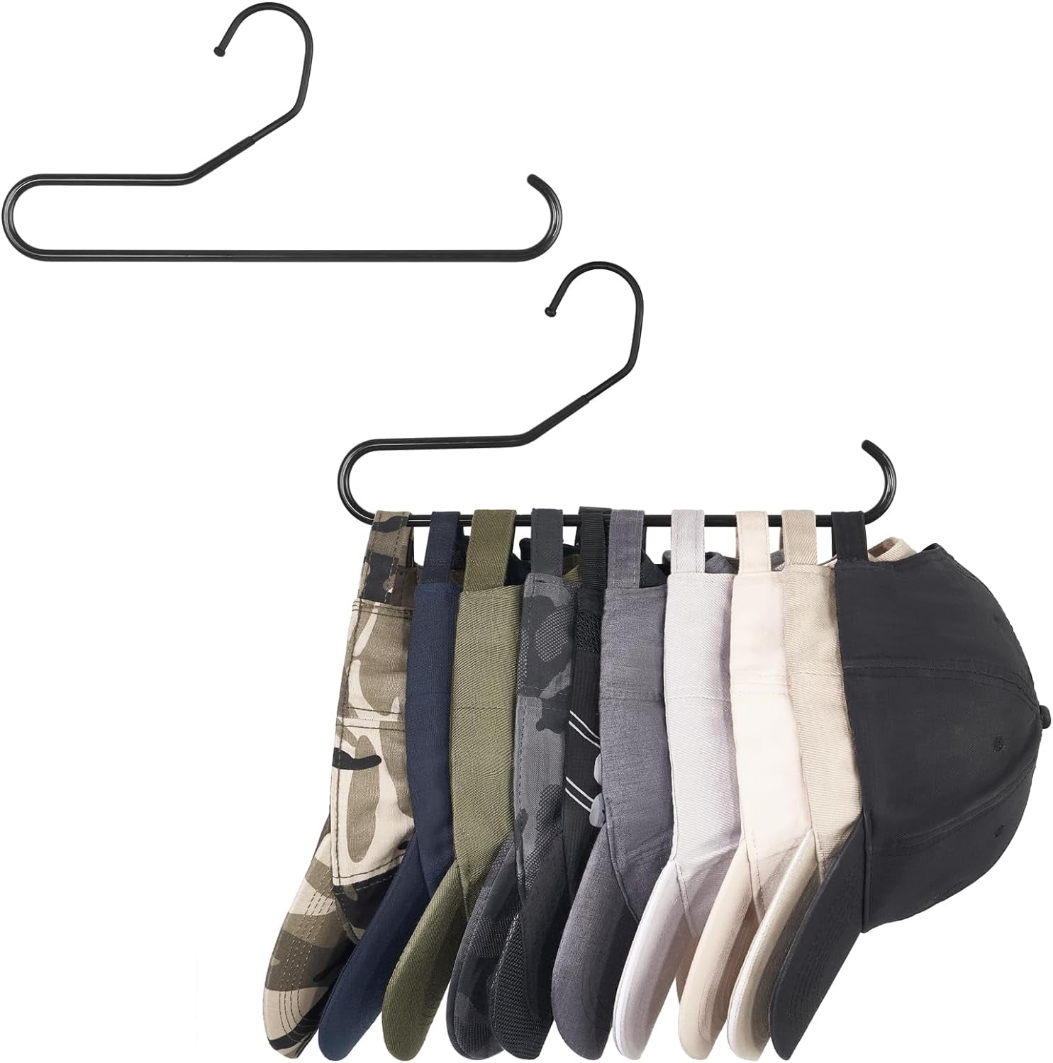 Hat Organizer for Baseball Caps Metal Hat Rack for Closet Hat Hangers ...