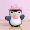 Hat Penguin Plush Keychain, Cute Fluffy Mini Penguin Bag Charm Pendant ...