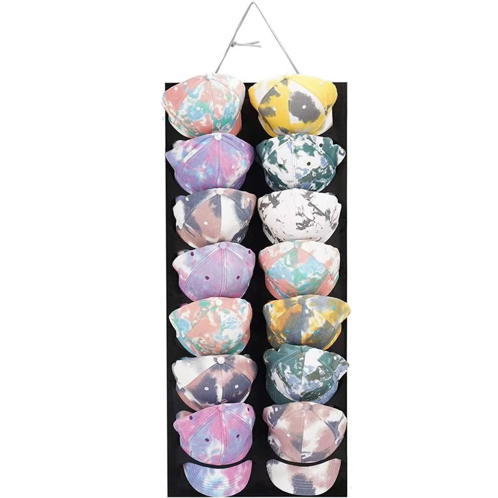 Hat Rack 14 Grids Hat Organizer for Baseball Caps Large Capacity Hat ...