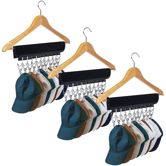 Hat Rack for Baseball Caps, 3Pack Hat Organizer, Hang Hat Hanger for ...