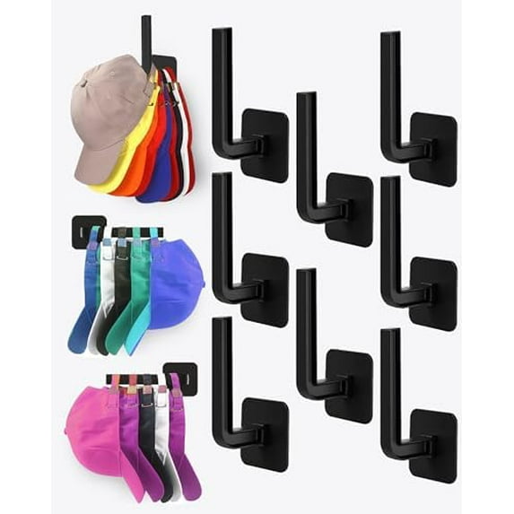 Hat Rack for Hat Storage (8-Pack), Multi-Purpose Hat Organizer, Strong ...