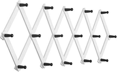 Hat Rack for Wall with 14 Hooks, Solid Wooden, Modern, Expandable Coat ...