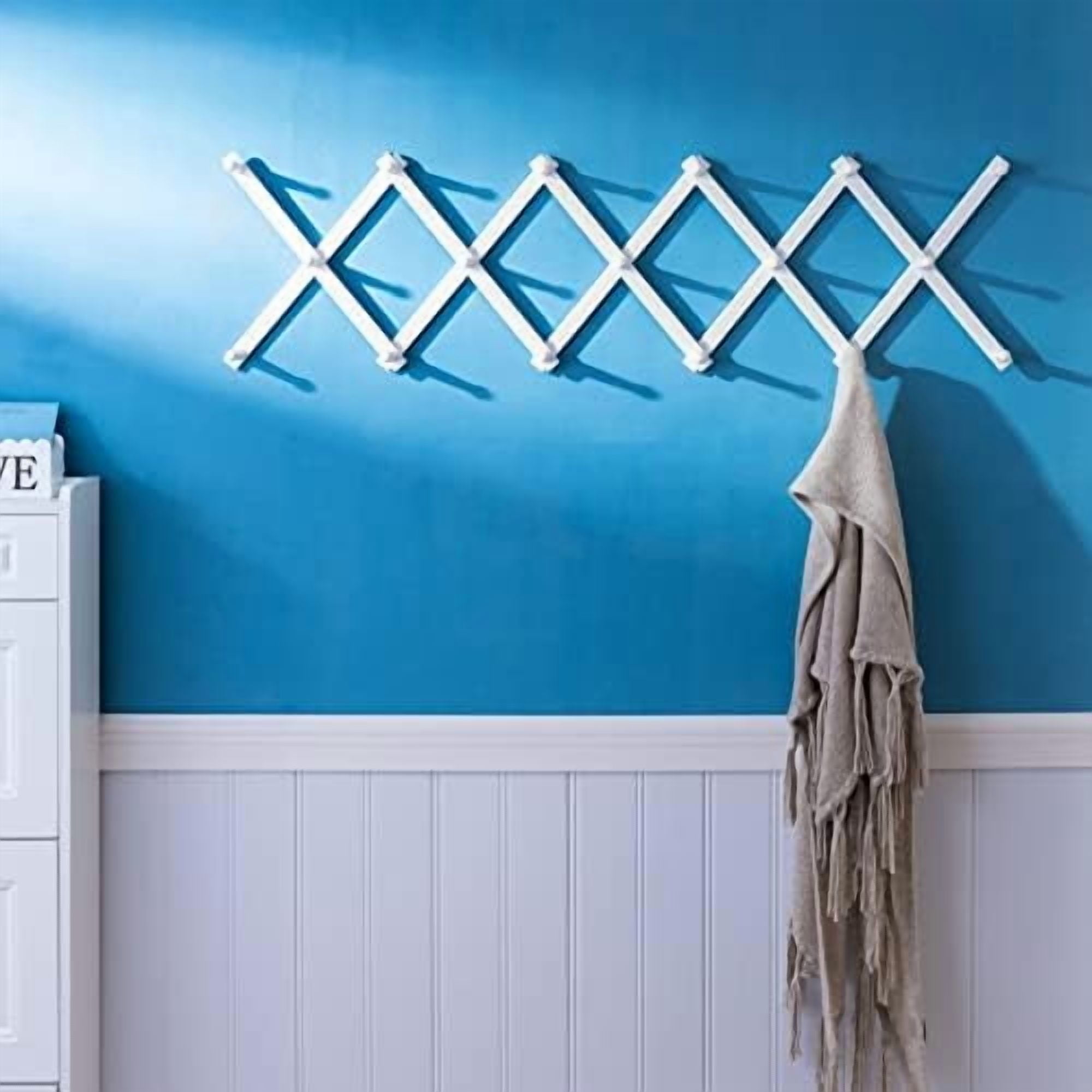 Hat Rack for Wall with 17 Hooks, Solid Wooden, Modern, Expandable Coat ...