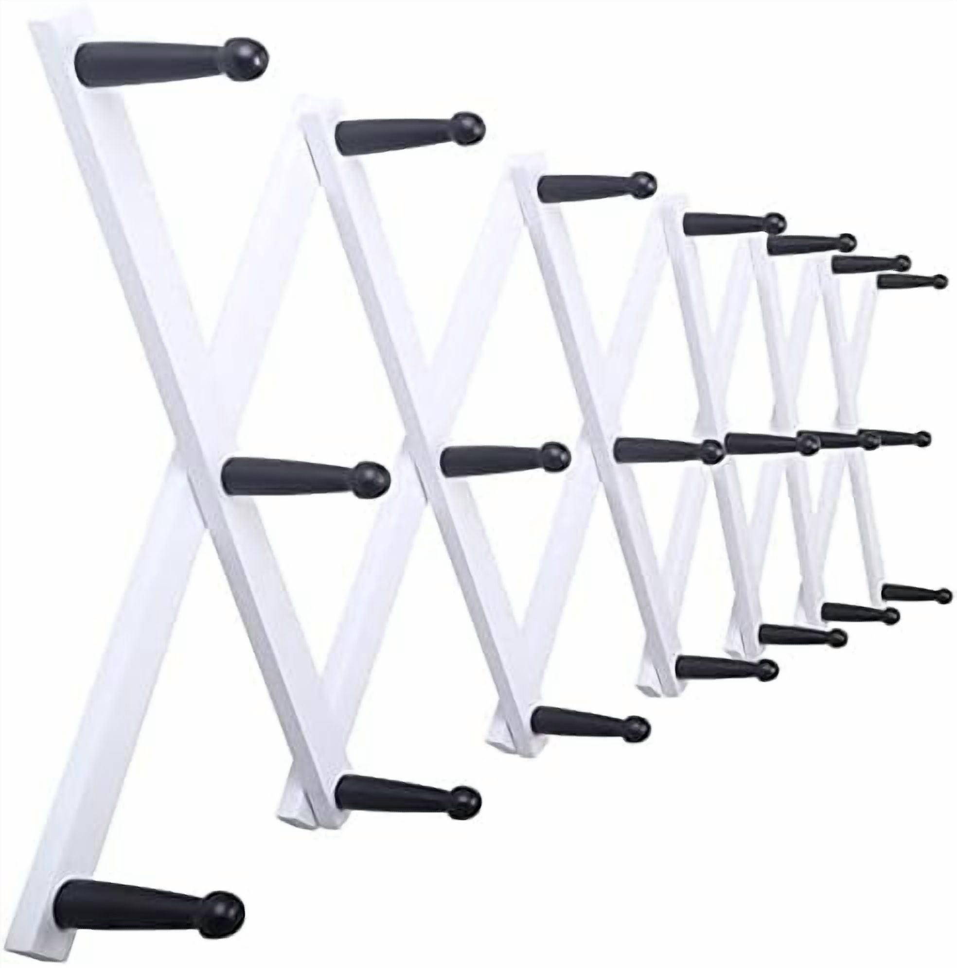 Hat Rack for Wall with 20 Hooks, Solid Wooden, Modern, Expandable Coat ...