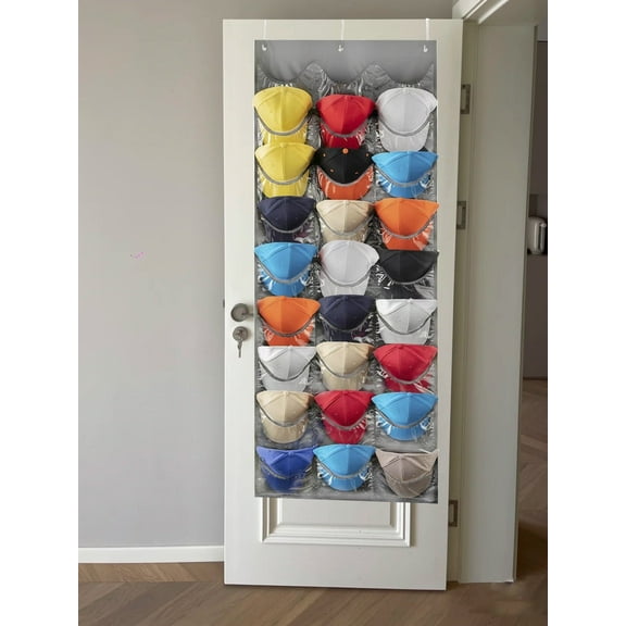 6-Pack Shoes Organizer Box Clear Stackable Baseball Caps Holder with ...