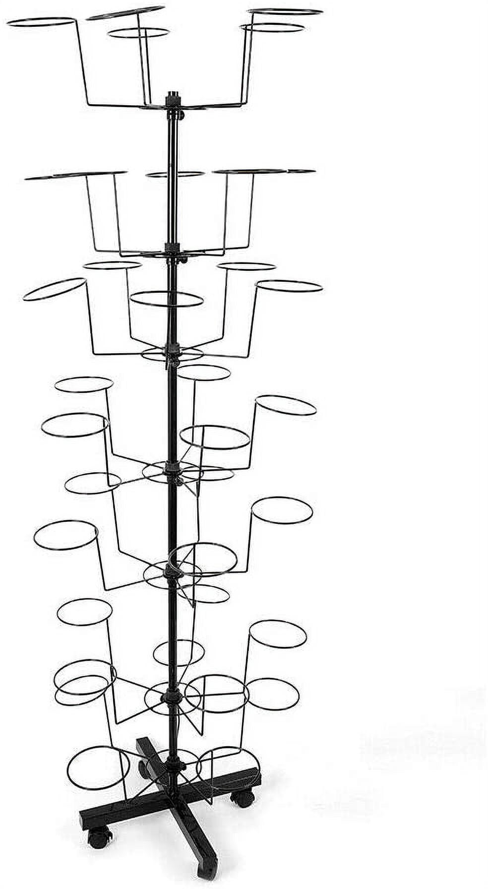 Hat Rotating Display Rack Stand, 7-Tier Hat Cap Display Retail Rotating ...