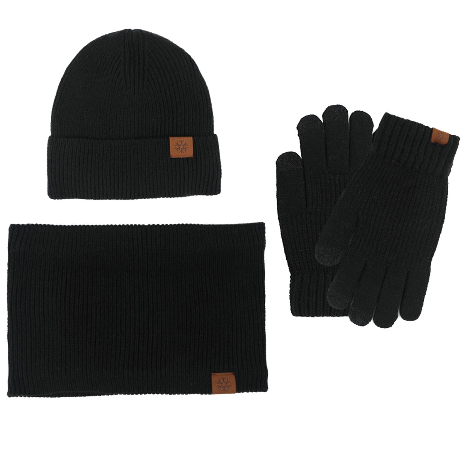 Hat Scarf And Glove Set Women Winter Hats 3 Piece Neck Warmer And ...