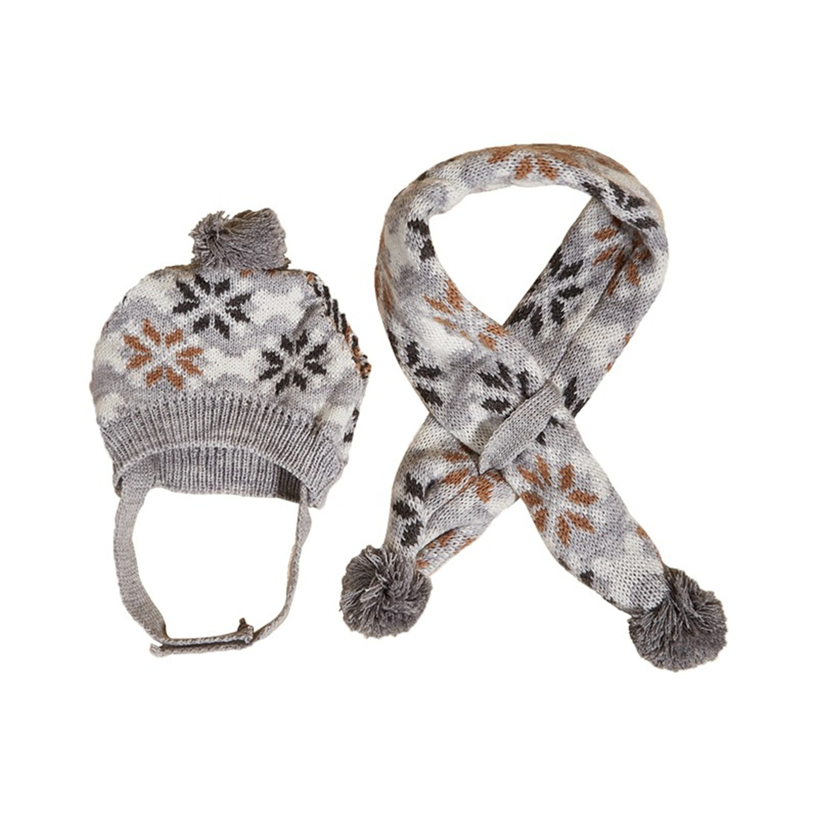 Hat And Scarf Winter Warm Knitted Cap With Matching Neck Warmer Choker ...
