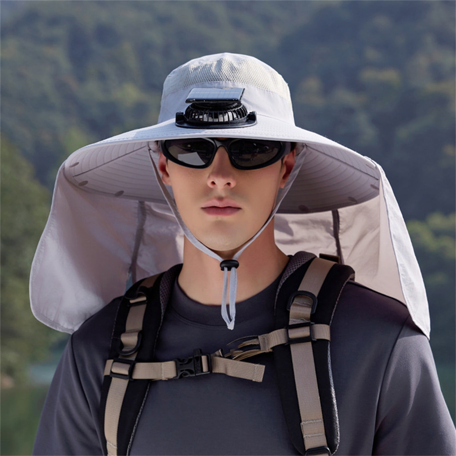 Hat with Solar Fans Built In for Women Bucket Hats Fishing Hat with ...