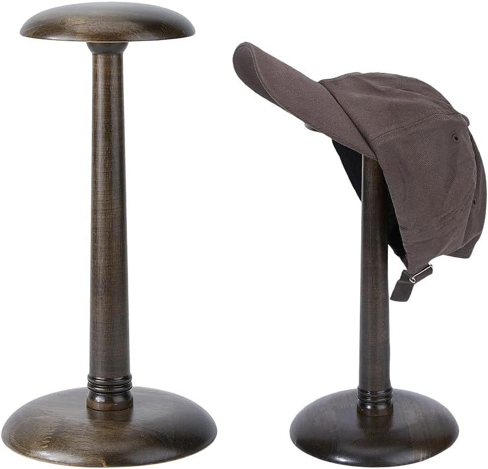 Hat Stand 16x43cm Wood Hat Holder Tabletop Hat Rack Dome Stem Cap Rack ...