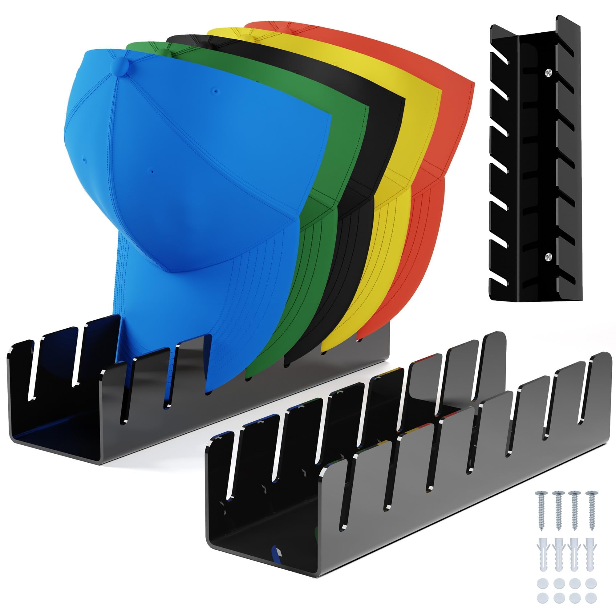 Hat Stand for Baseball Caps, No Install Acrylic Hat Holder for 14 ...