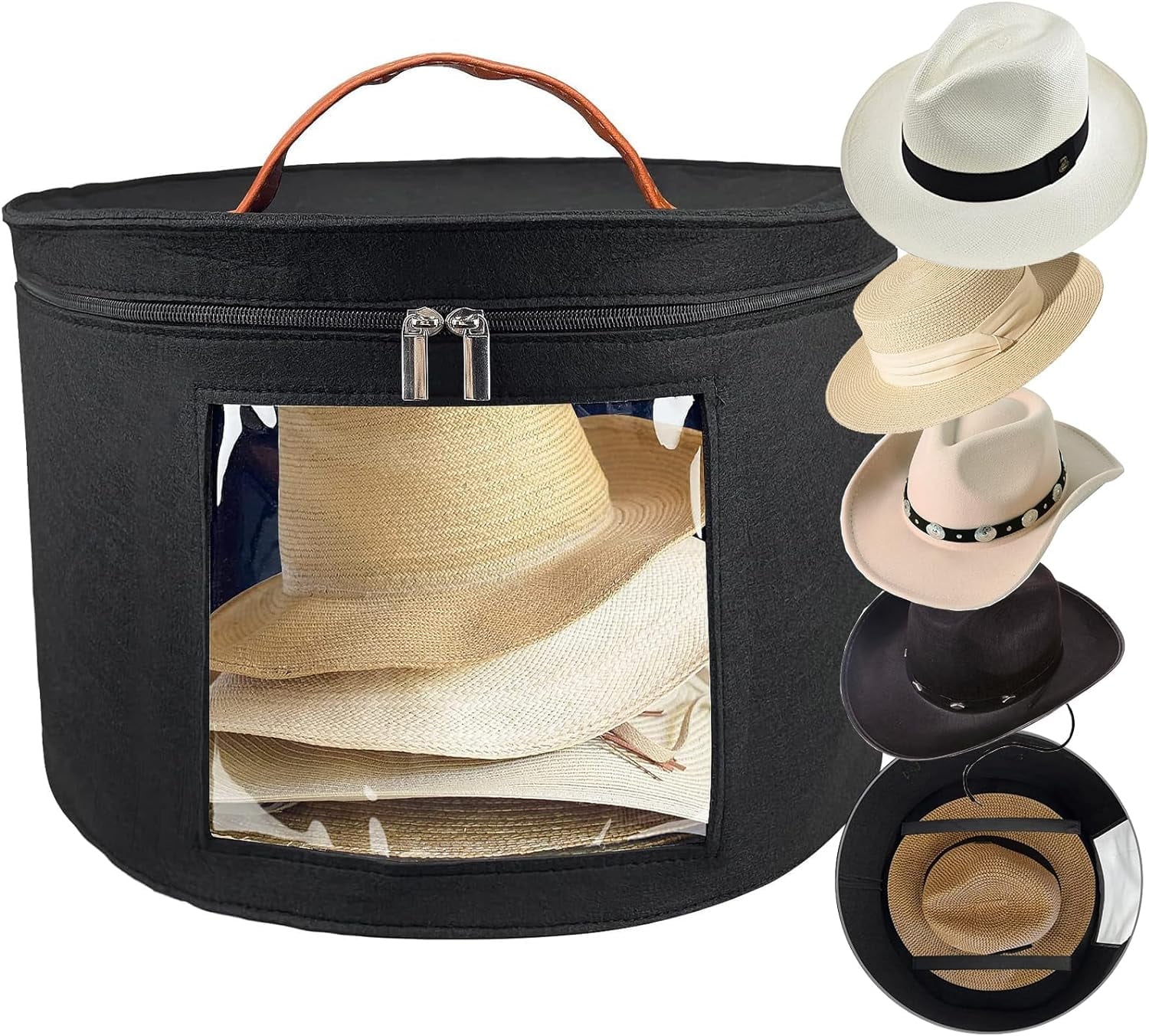 Hat Storage Box,Hat Boxes for Women Men Storage,Cowboy Hat Holder for ...