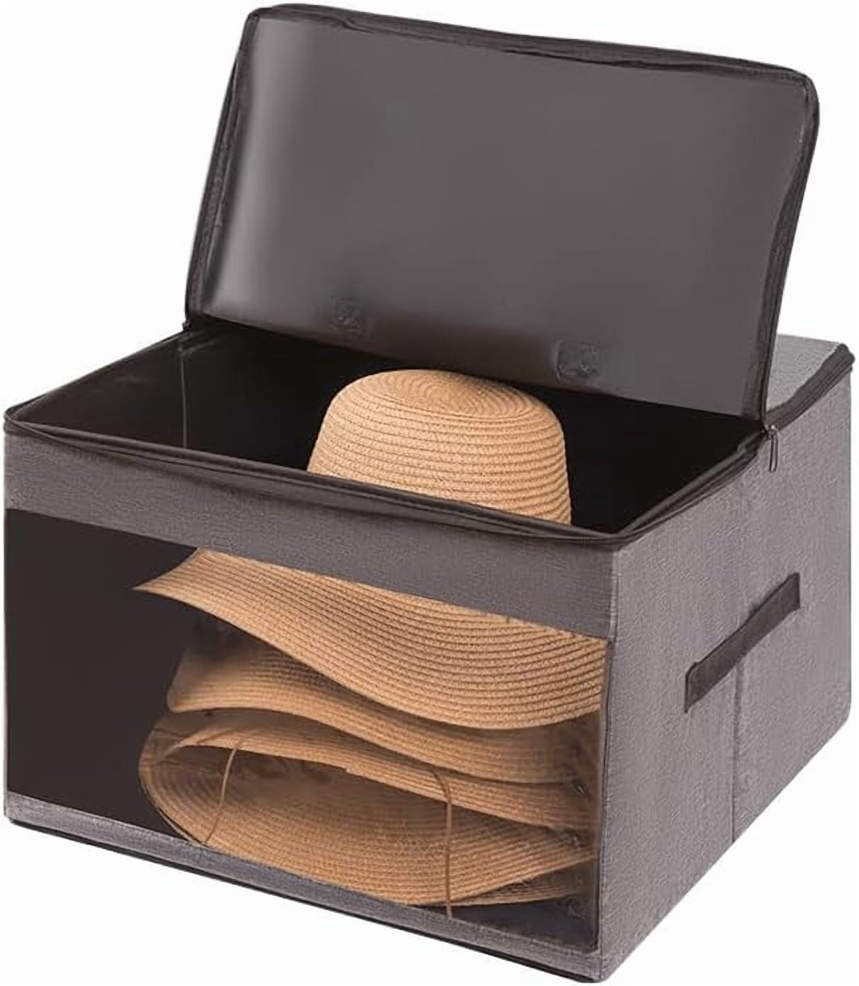 Hat Storage Box for Women & Men,Closet Hat Boxes Organizer Bag with ...