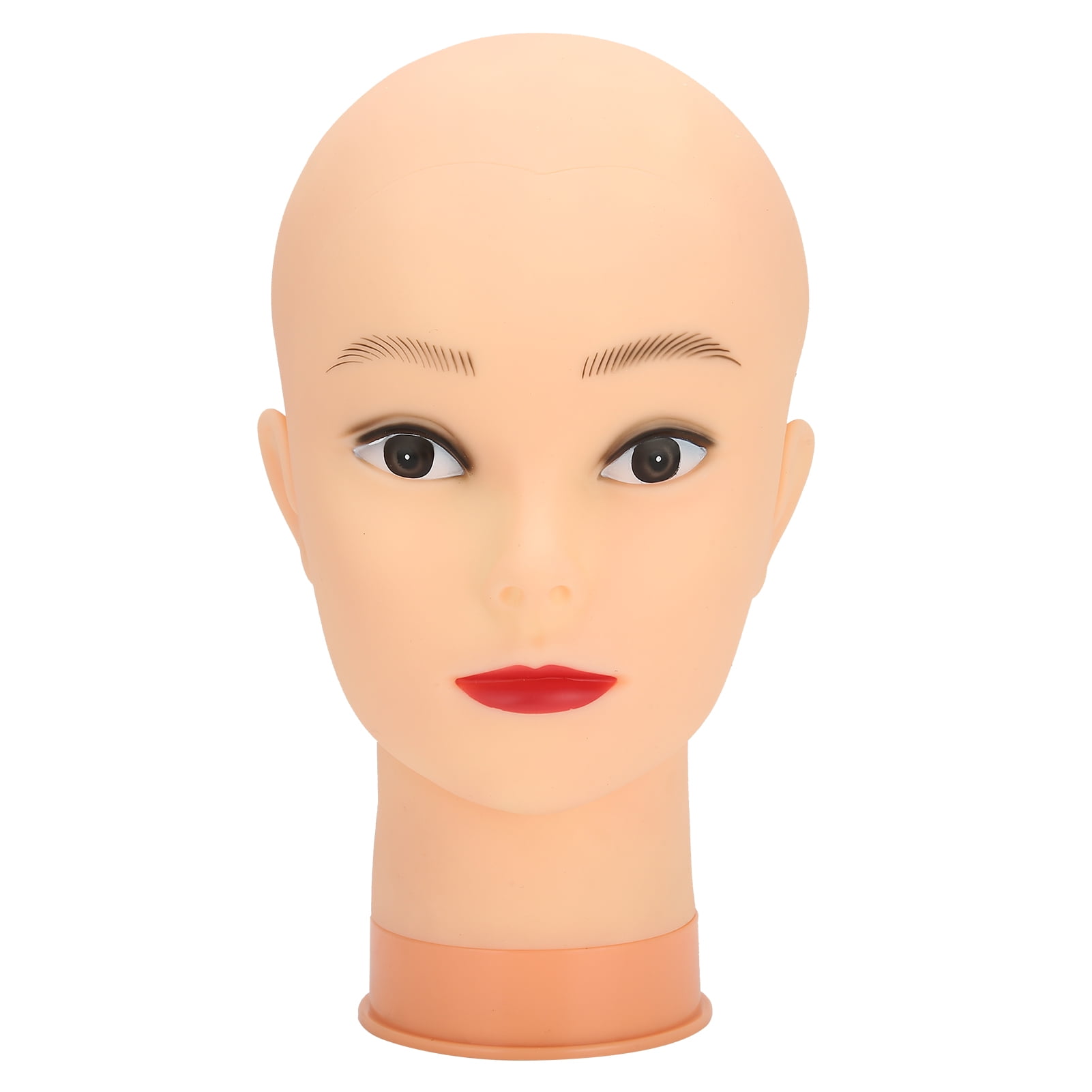 Hat Wig Display Mannequin Head Model Makeup Training Practice Bald Mannequin Head Pink Base