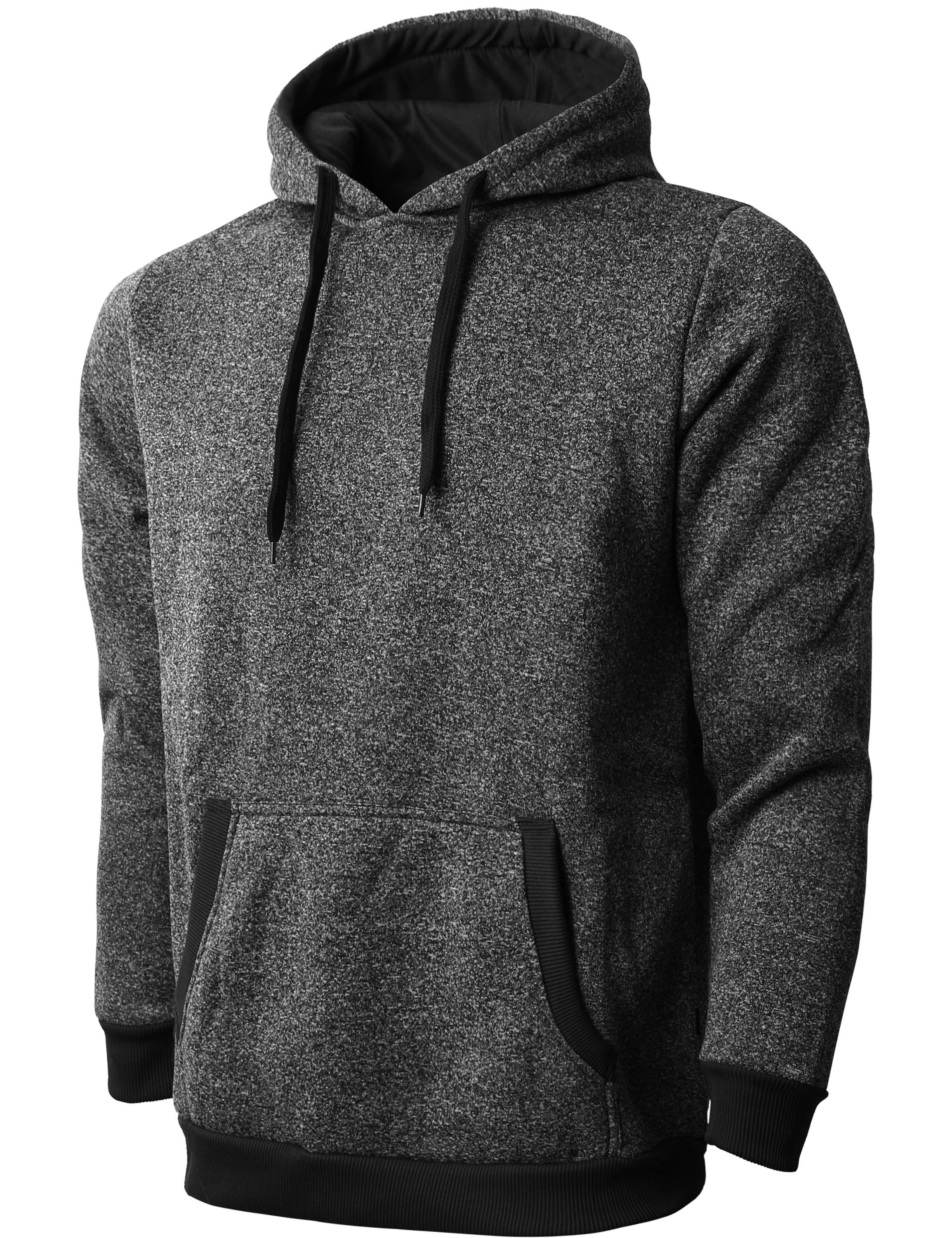 Hat and Beyond Men's Active Lightweight Marled Brushed Fleece Pullover ...