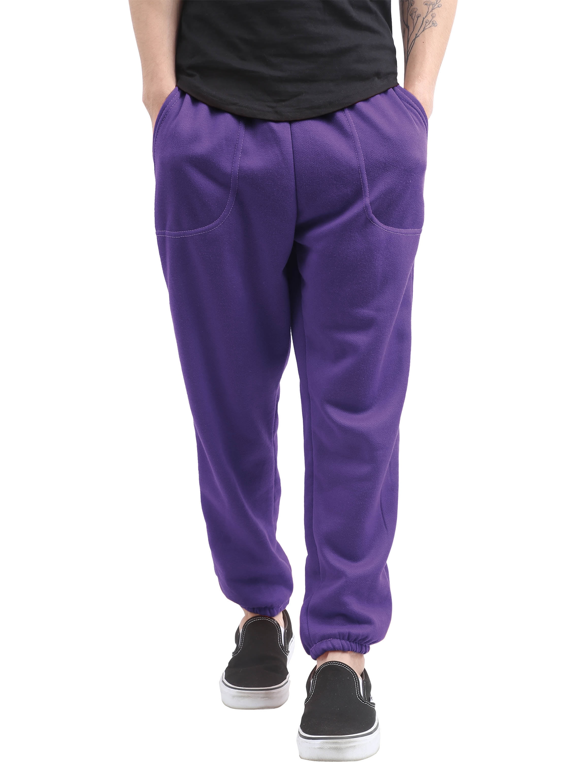 Hat and Beyond Men's Casual Elastic Bottom Sweatpants with Pockets ...