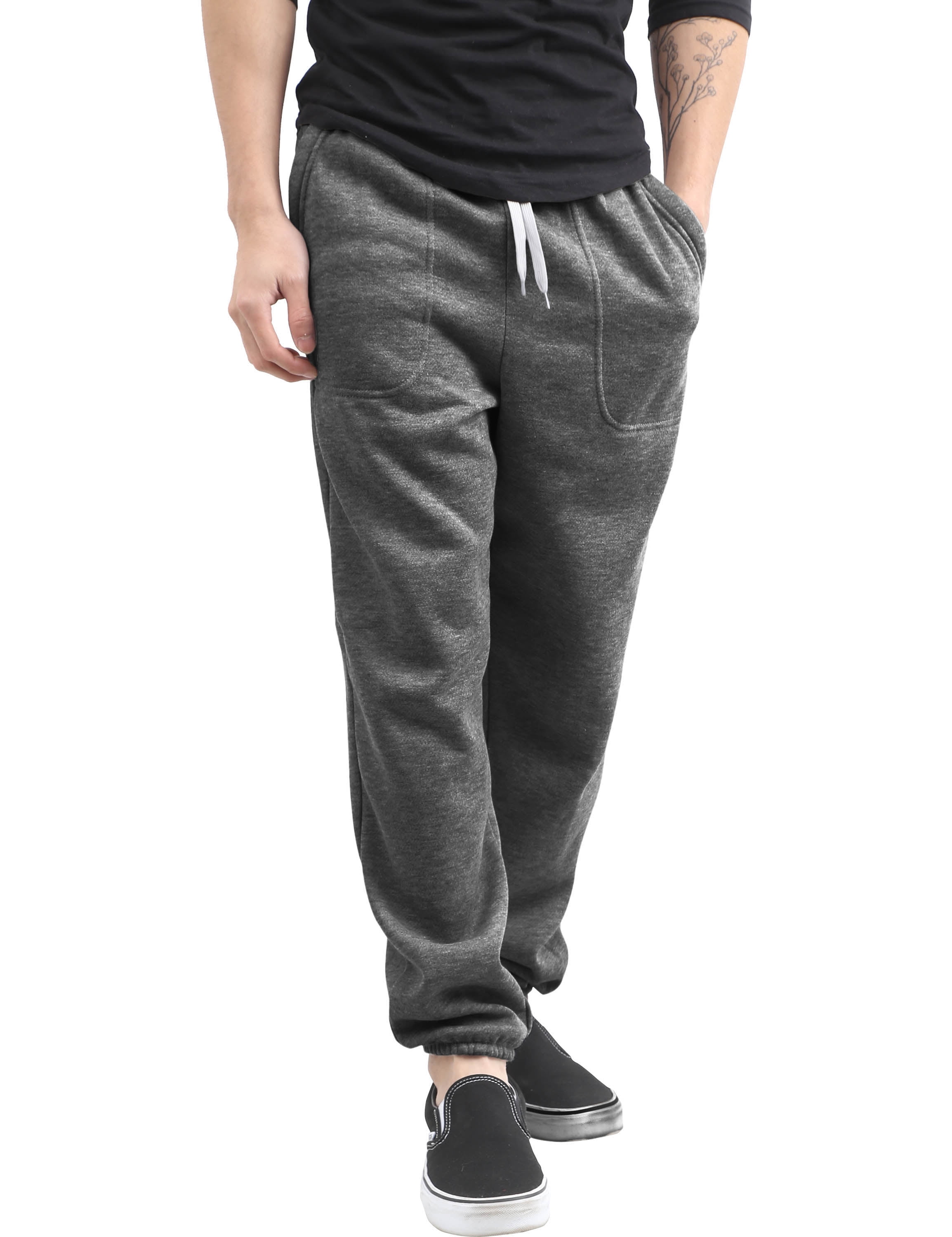 Hat and Beyond Men's Casual Elastic Bottom Sweatpants with Pockets ...