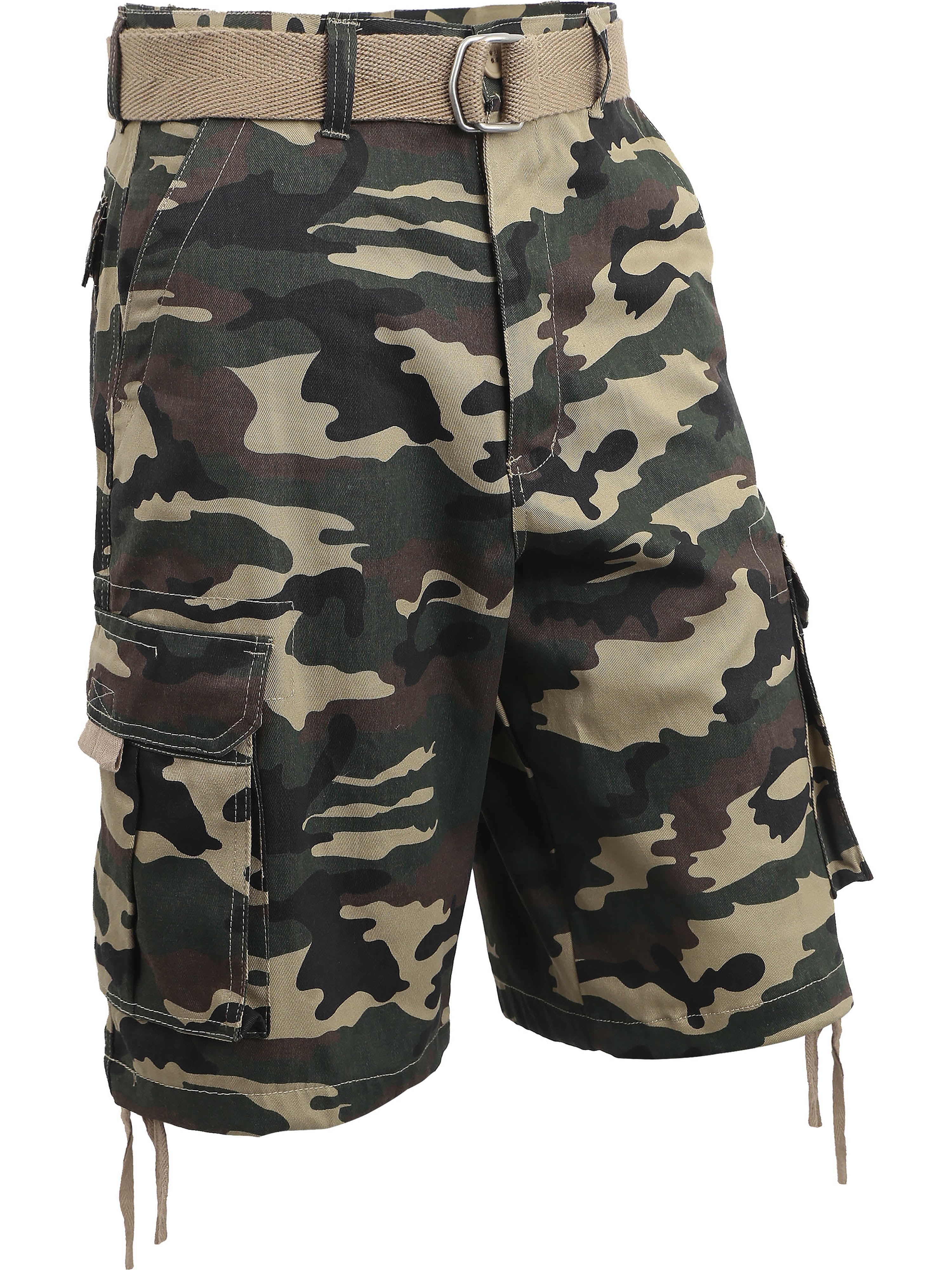 Hat and Beyond Men's Loose Fit Twill Multi Pocket Cargo Shorts with ...