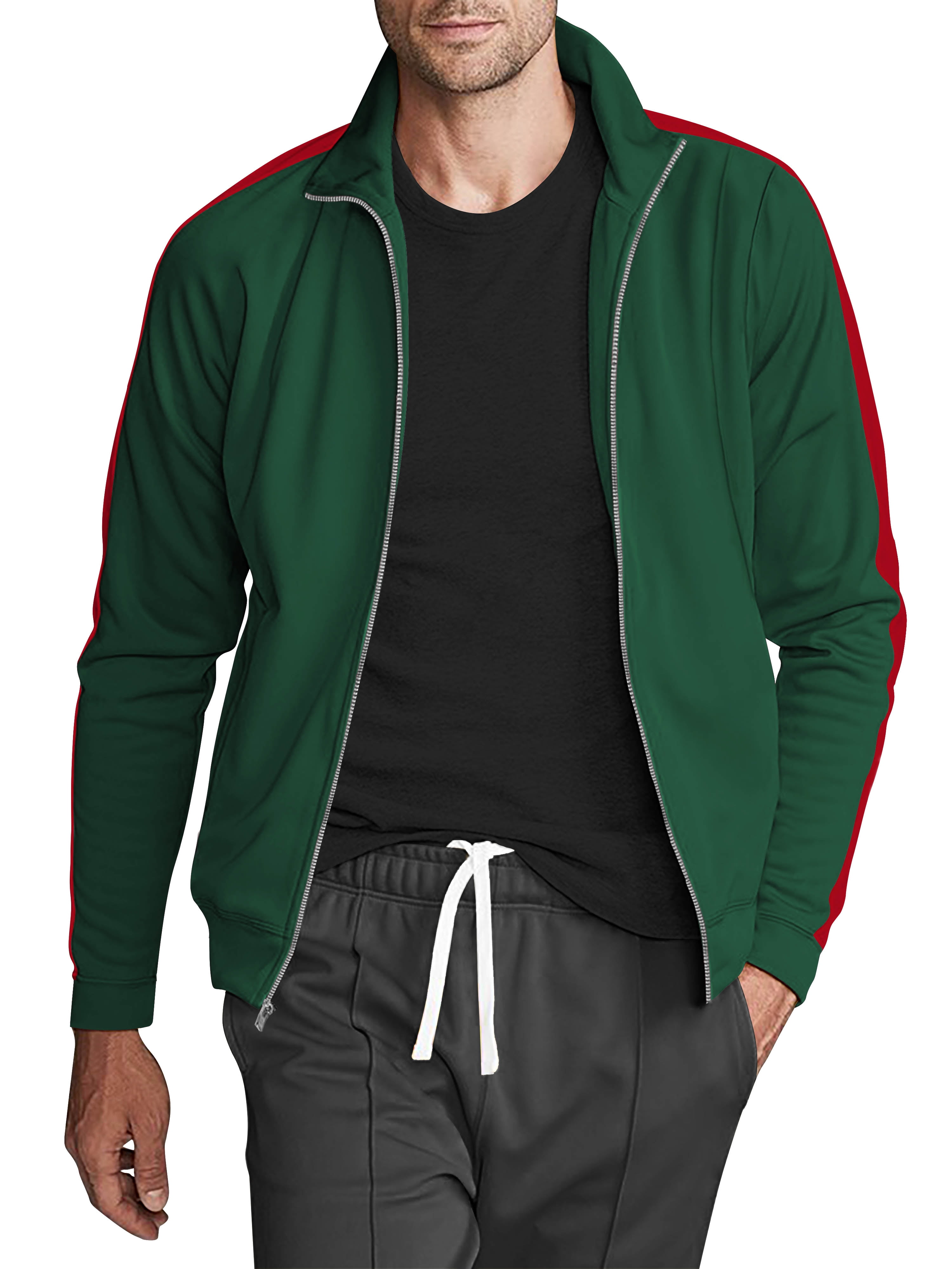 Hat and Beyond Men's Performance Two Tone Track Jacket - Walmart.com