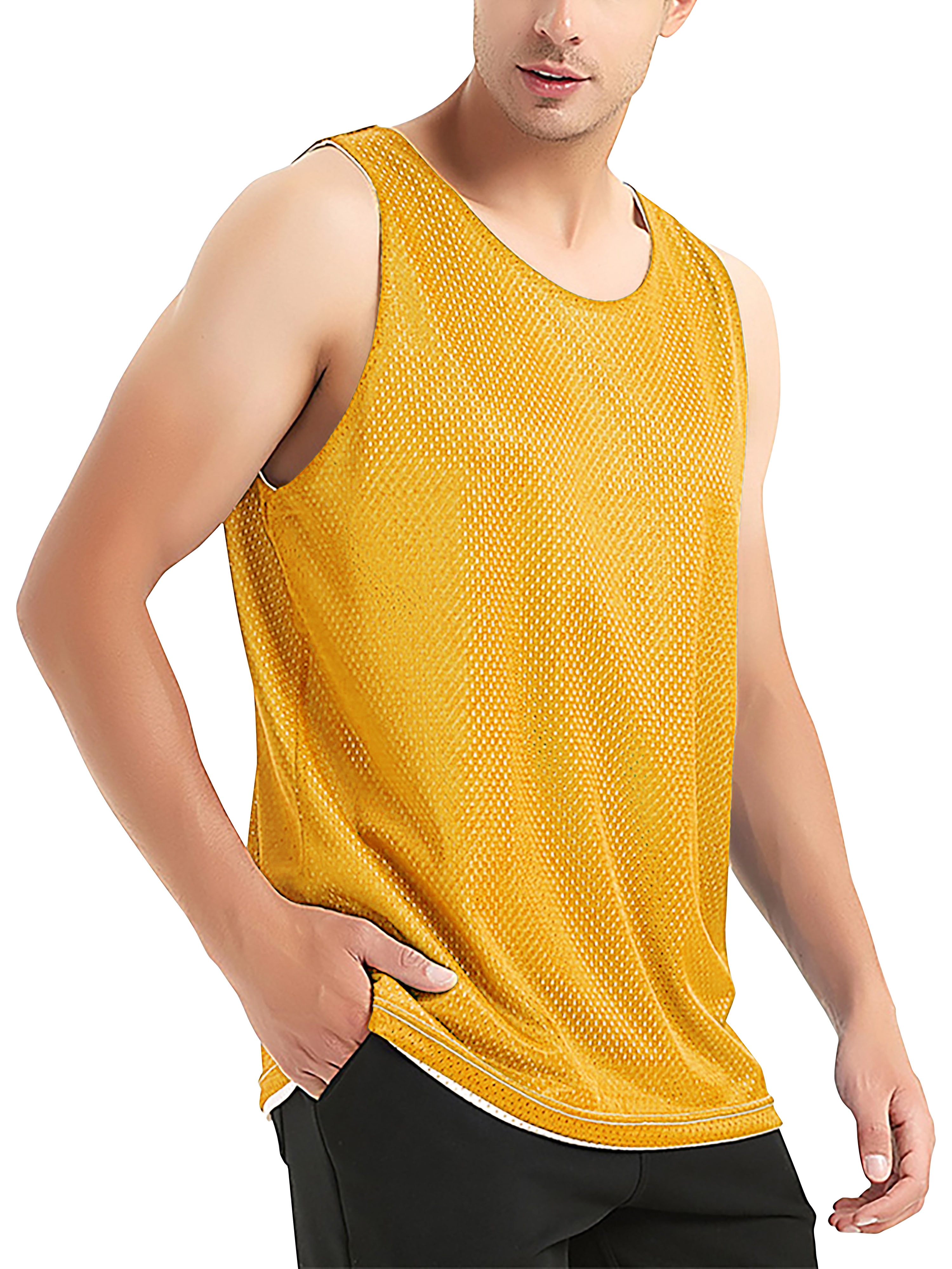 Hat and Beyond Men's Plain Athletic Uniform Reversible Basketball ...