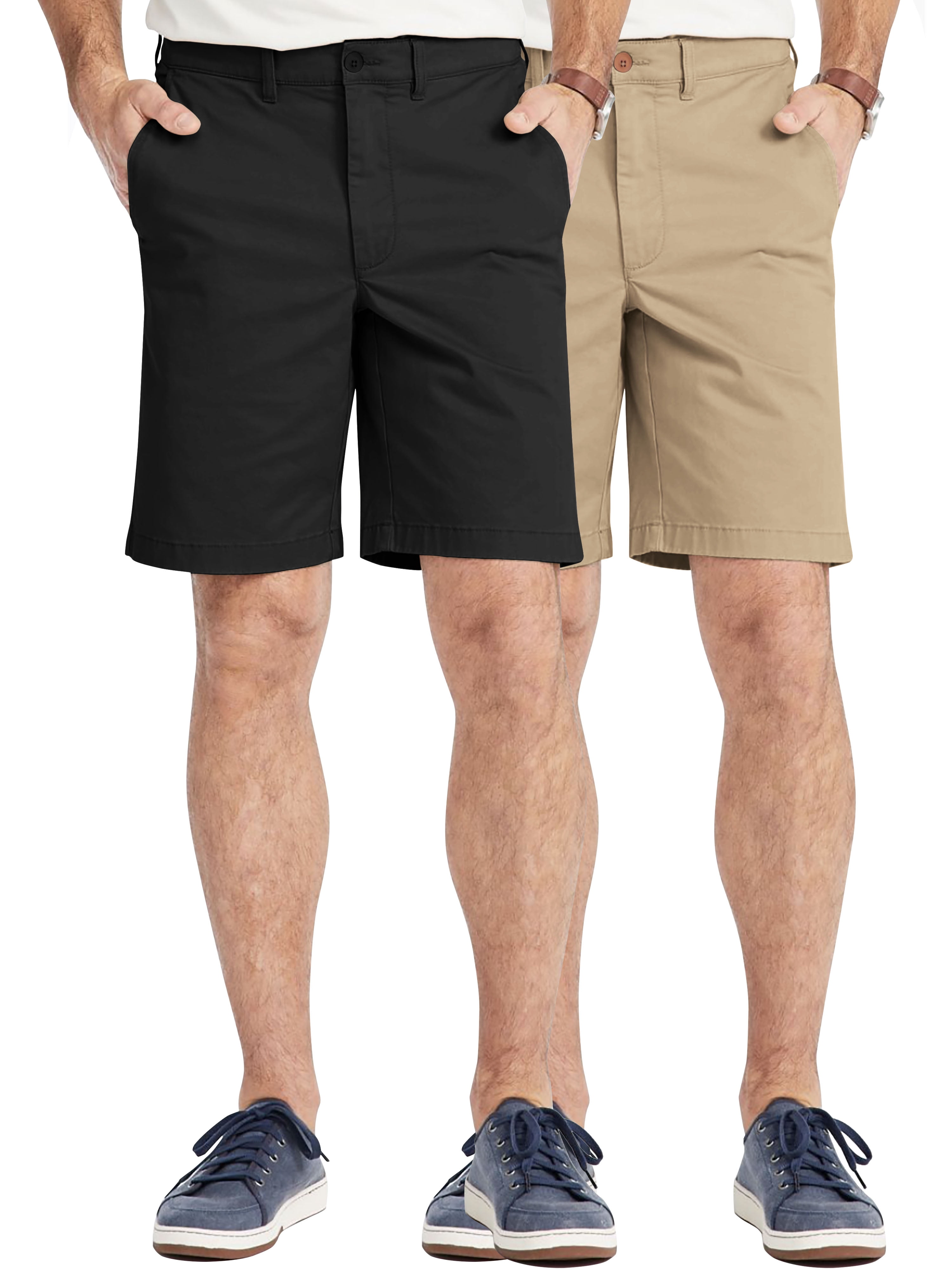 Hat and Beyond Mens Stretchy 2-Pack Chino Cotton Fabric Dual Pocket ...