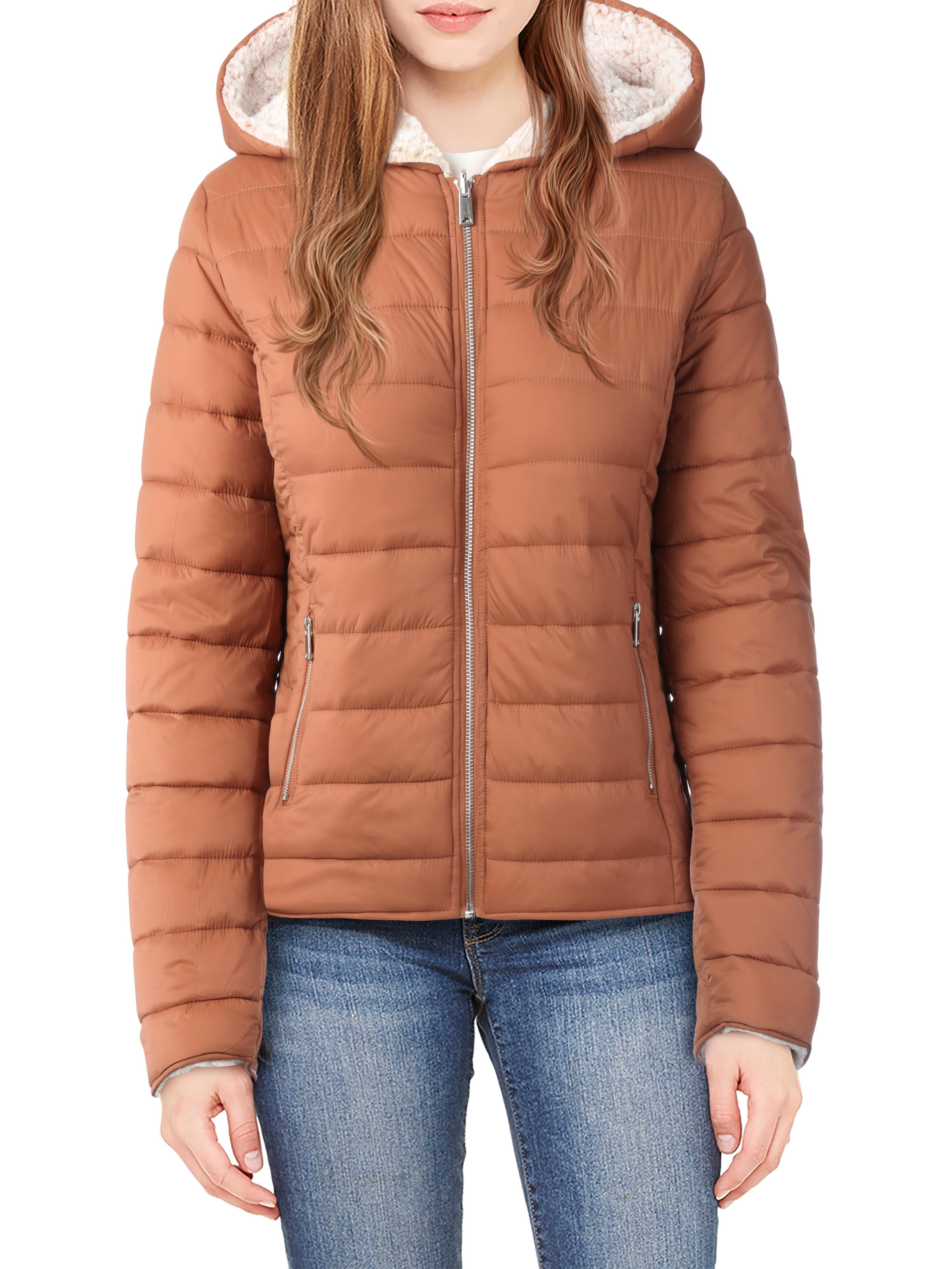 Hat and Beyond Women's Commuter Jacket Outerwear Reversible Puffer And ...