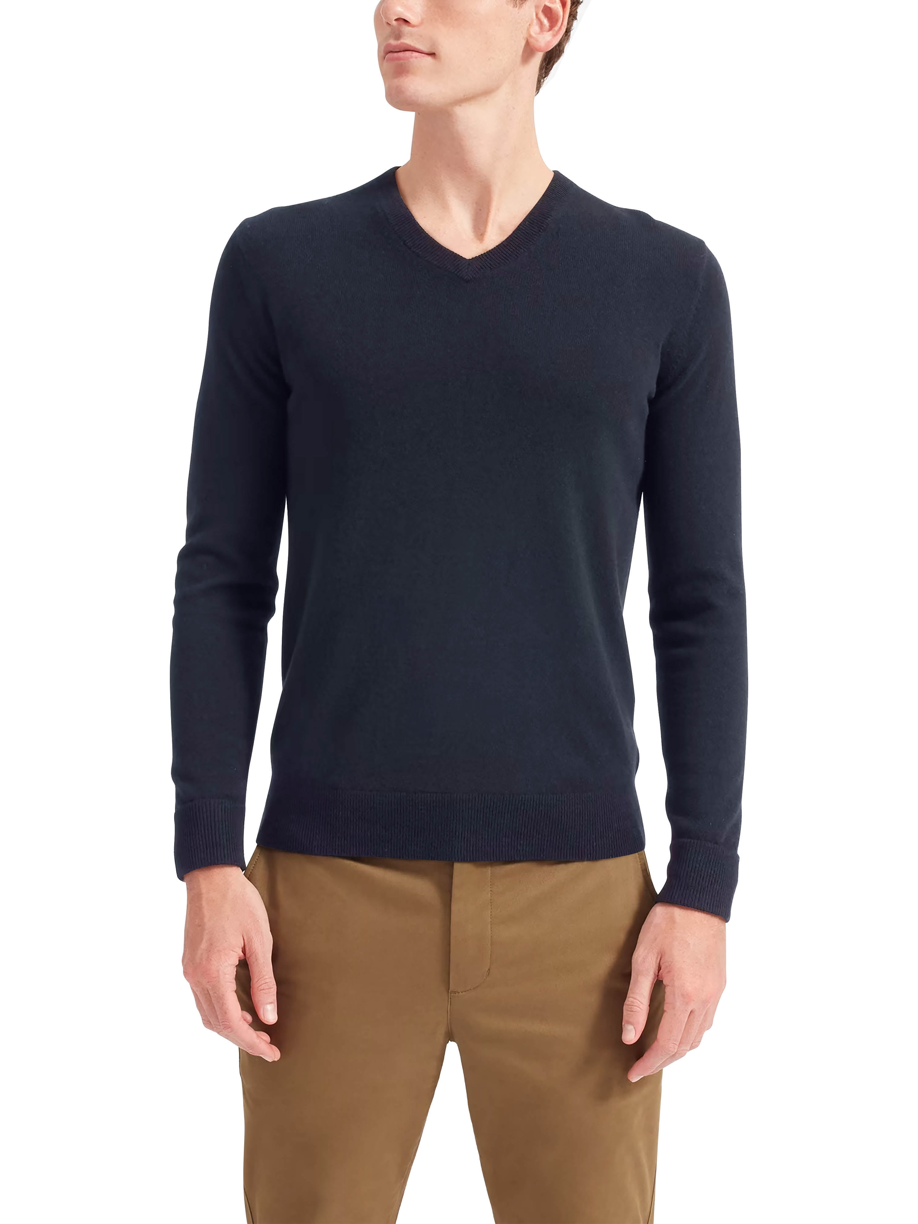 Hat and beyond Mens Lightweight Knit Long Sleeve Winter Essential ...