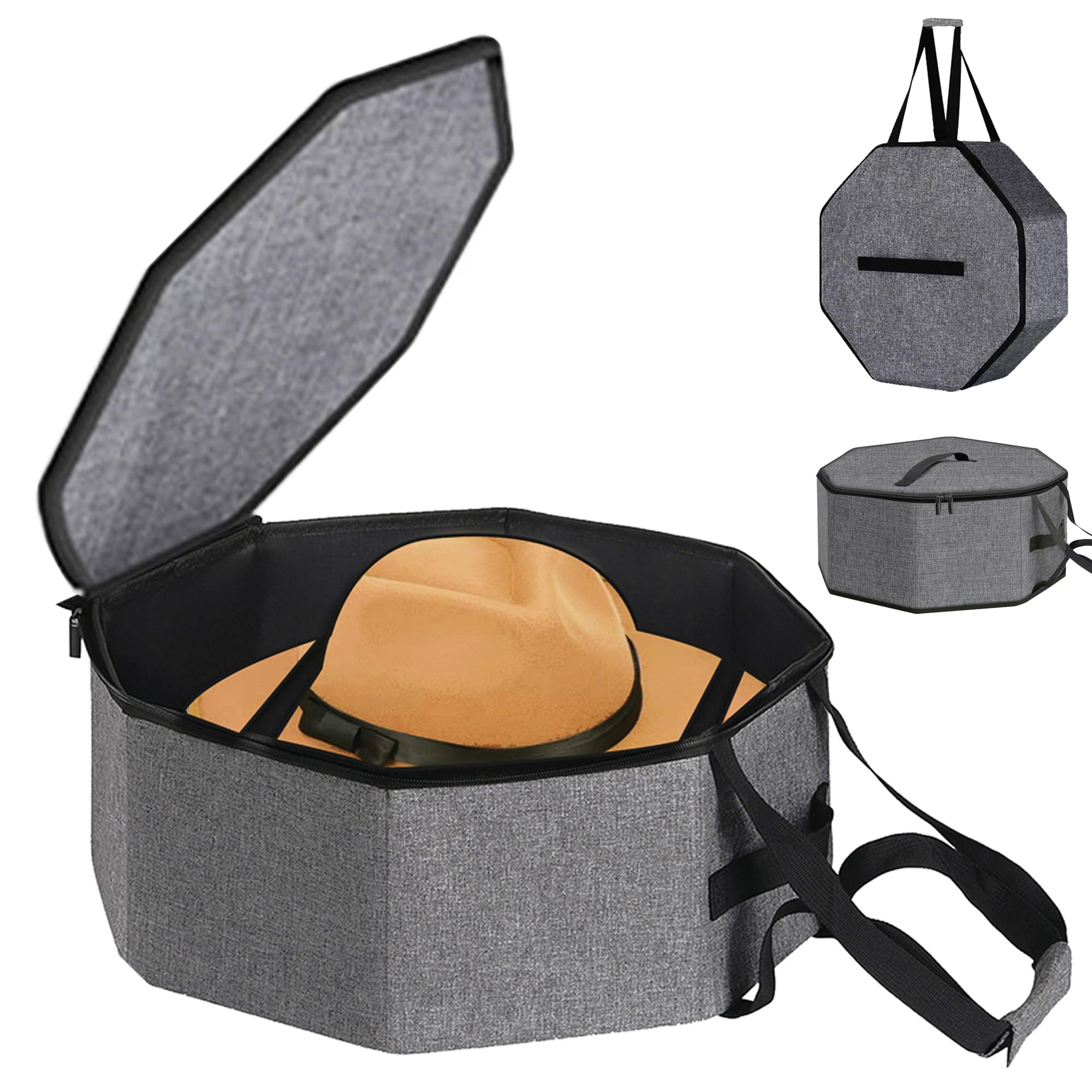 Hat boxes for storage, spacious hat organizer for travel, wide brim hat ...