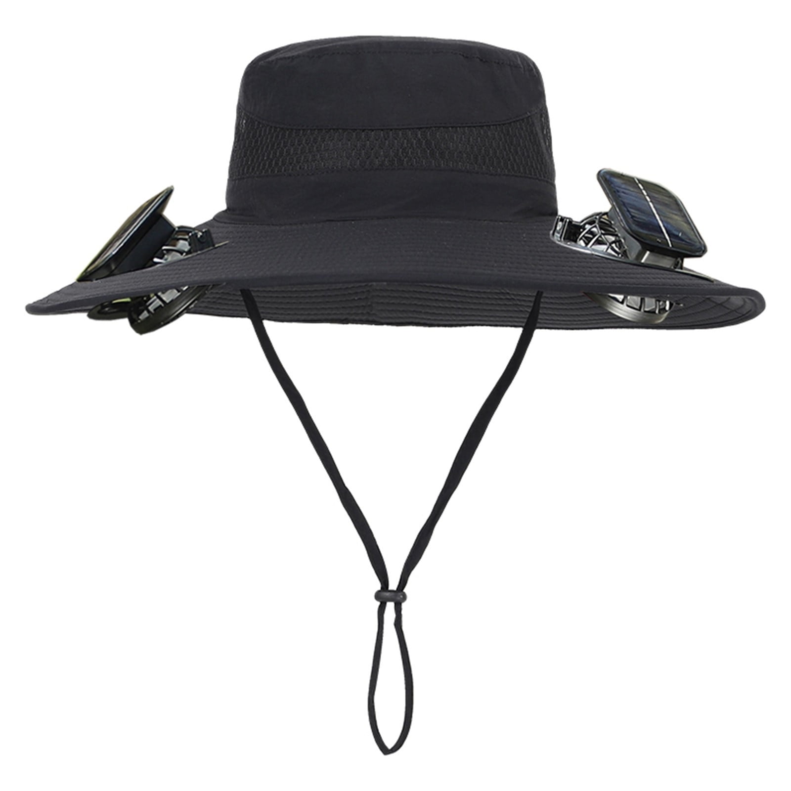 Hat with Fans Solar Power - Solar-Powered Wide Brim Cooling Hat, Solar ...