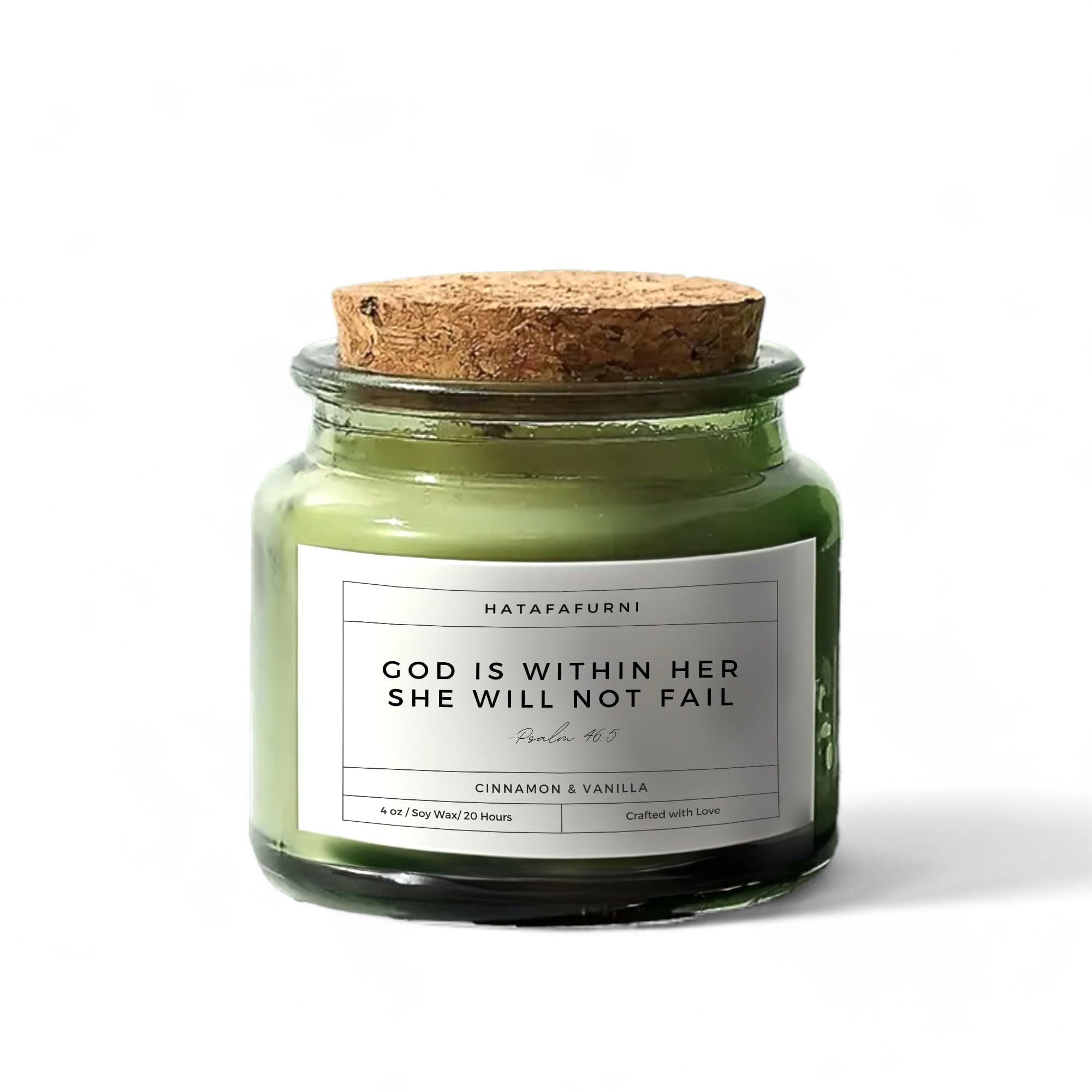 HatafaFurni Christian Candle for Women, Christian Gifts, God Within Her ...