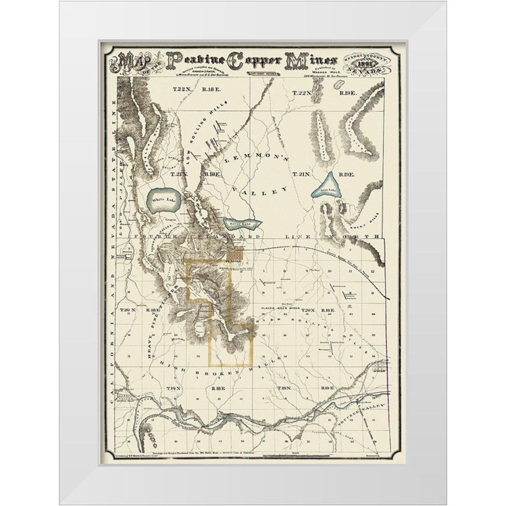 Hatch 11x14 White Modern Wood Framed Museum Art Print Titled - Peavine ...