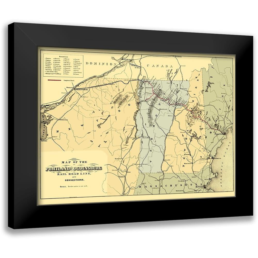 Hatch 24x19 Black Modern Framed Museum Art Print Titled - Portland and ...