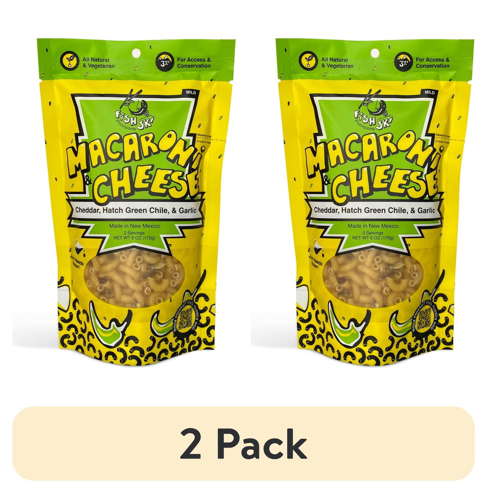 (2 pack) Hatch Green Chile, Garlic, Cheddar Mac and Cheese by FishSki ...