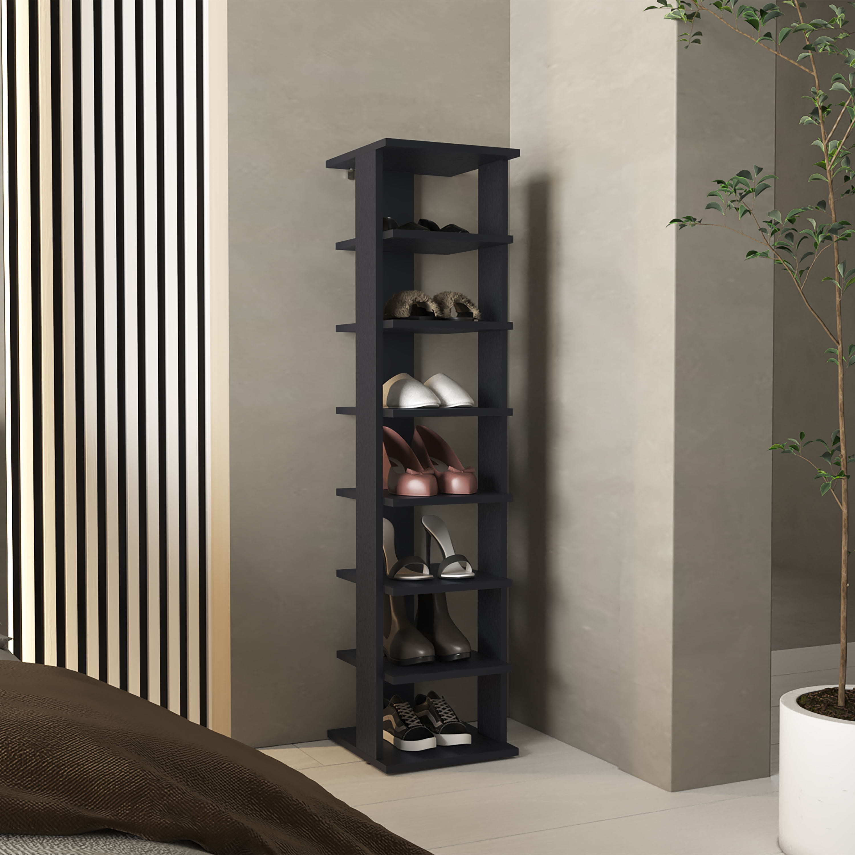 Hatch Shoe Rack– 7-Tier Slim Shoe Organizer, Modern Design - Walmart.com